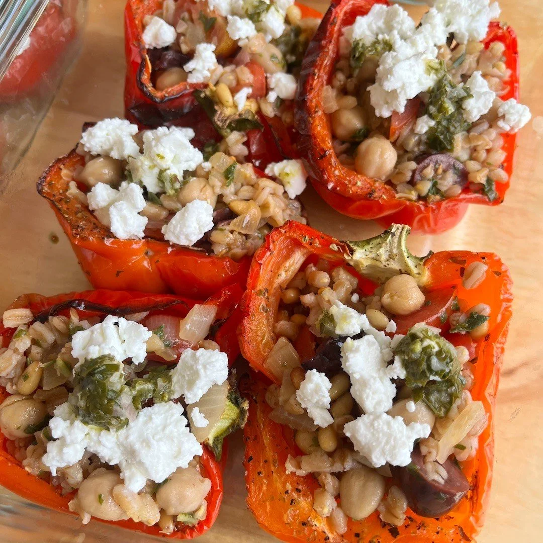 roasted bell pepper boats • A Rainbow A Day