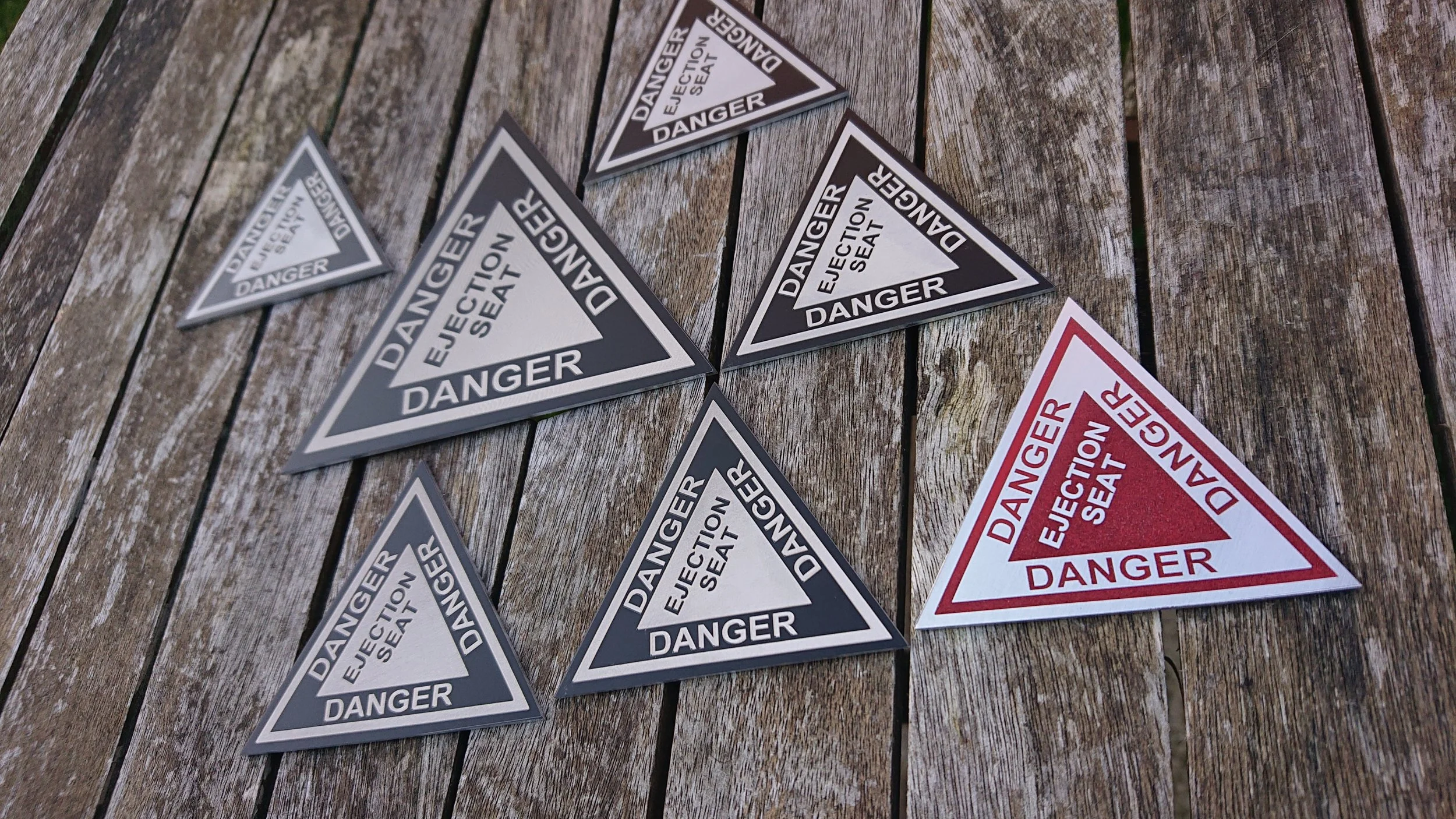 Ejection Seat Warning Triangle - BLACK — GasGasBones.com