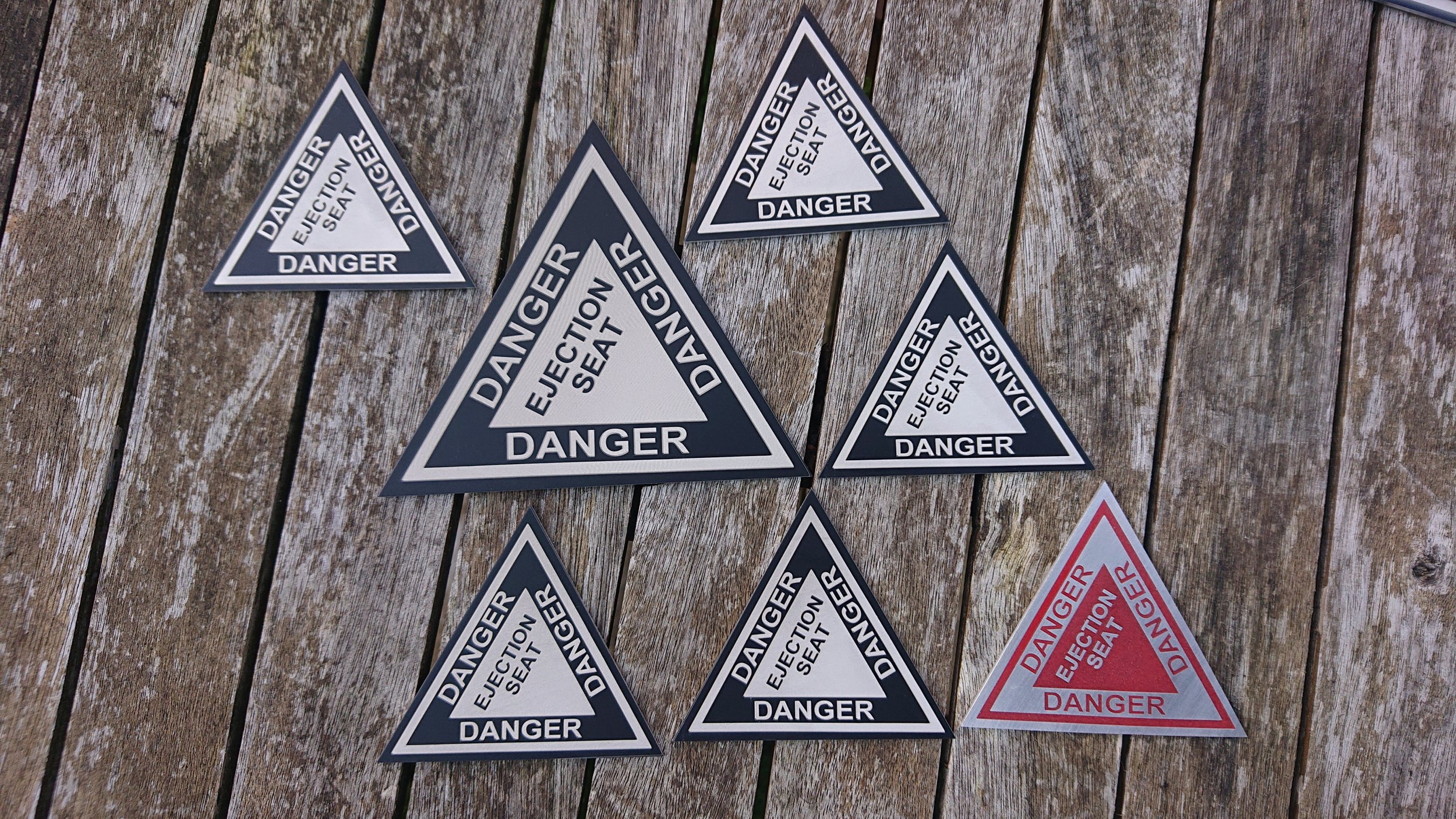 Ejection Seat Warning Triangle - BLACK — GasGasBones.com
