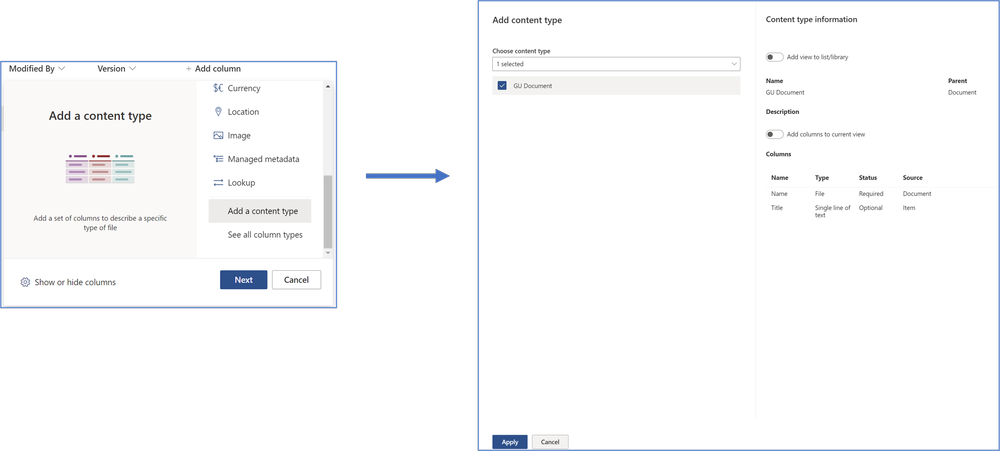 Why use modern SharePoint content types — Gravity Union