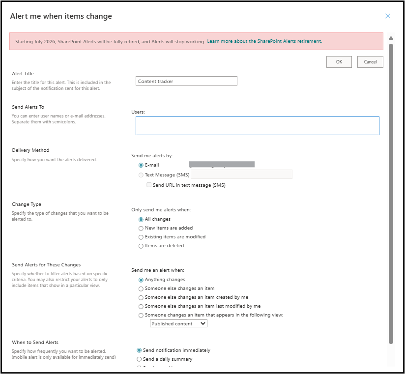Transition from SharePoint Alerts to Modern SharePoint Rules — Gravity ...