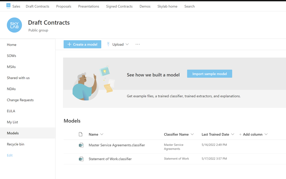 How to setup a contract management solution with SharePoint Syntex — Gravity Union