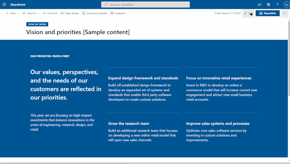 6 tips for creating delightful SharePoint pages — Gravity Union
