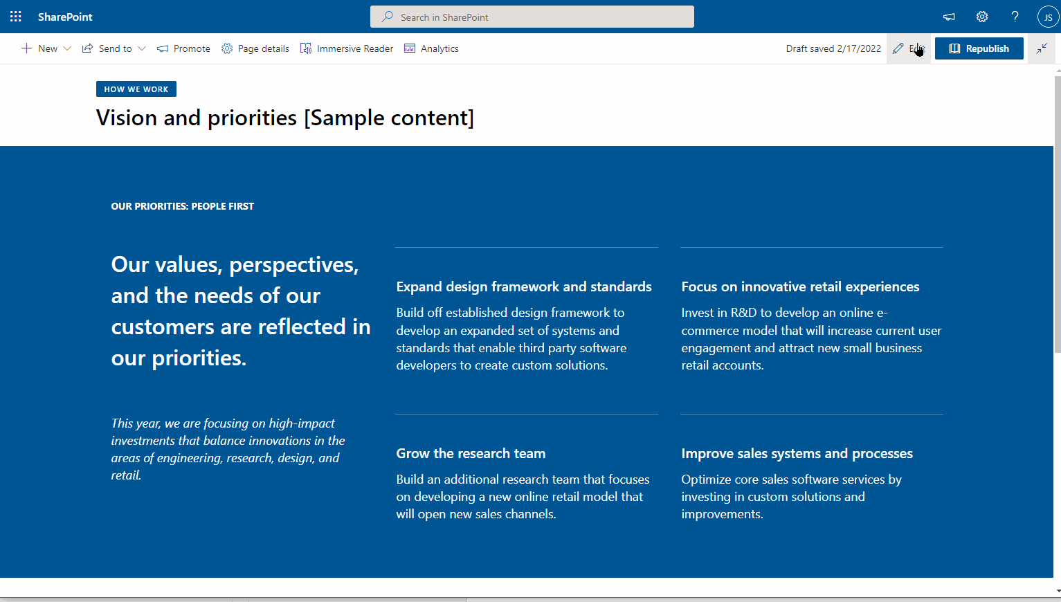 6 tips for creating delightful SharePoint pages — Gravity Union