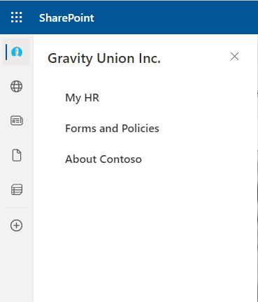 SharePoint Online navigation updates: hubs and Home sites — Gravity Union