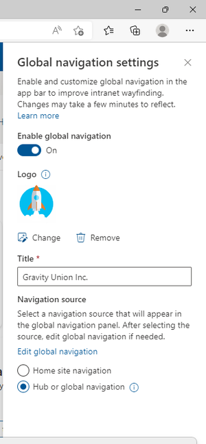 SharePoint Online navigation updates: hubs and Home sites — Gravity Union