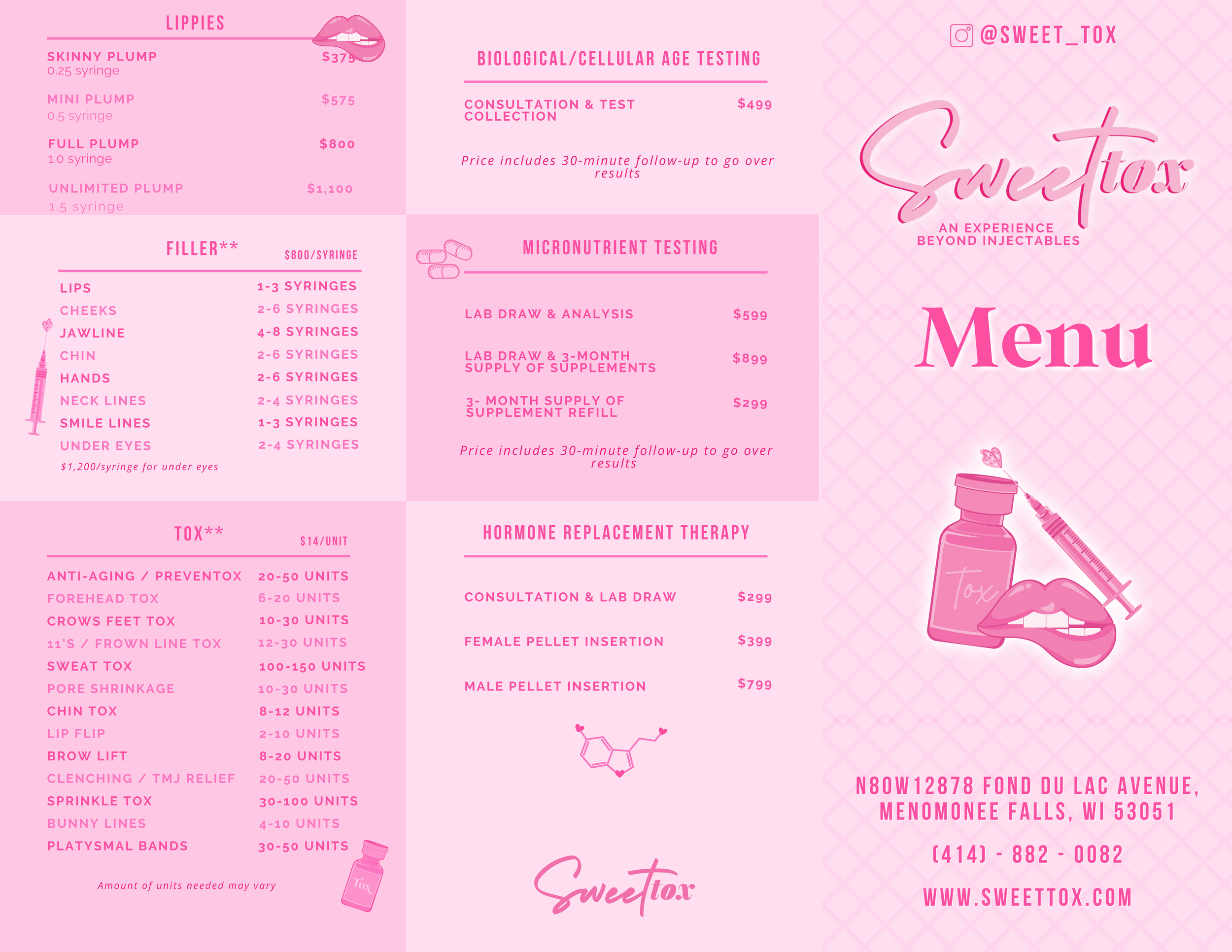Menu — Sweet Tox