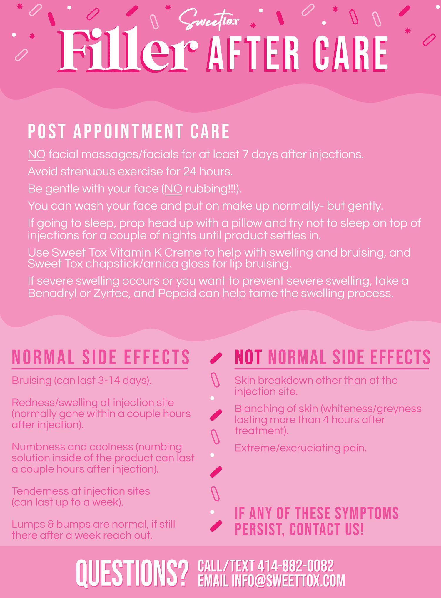 Filler After Care — Sweet Tox