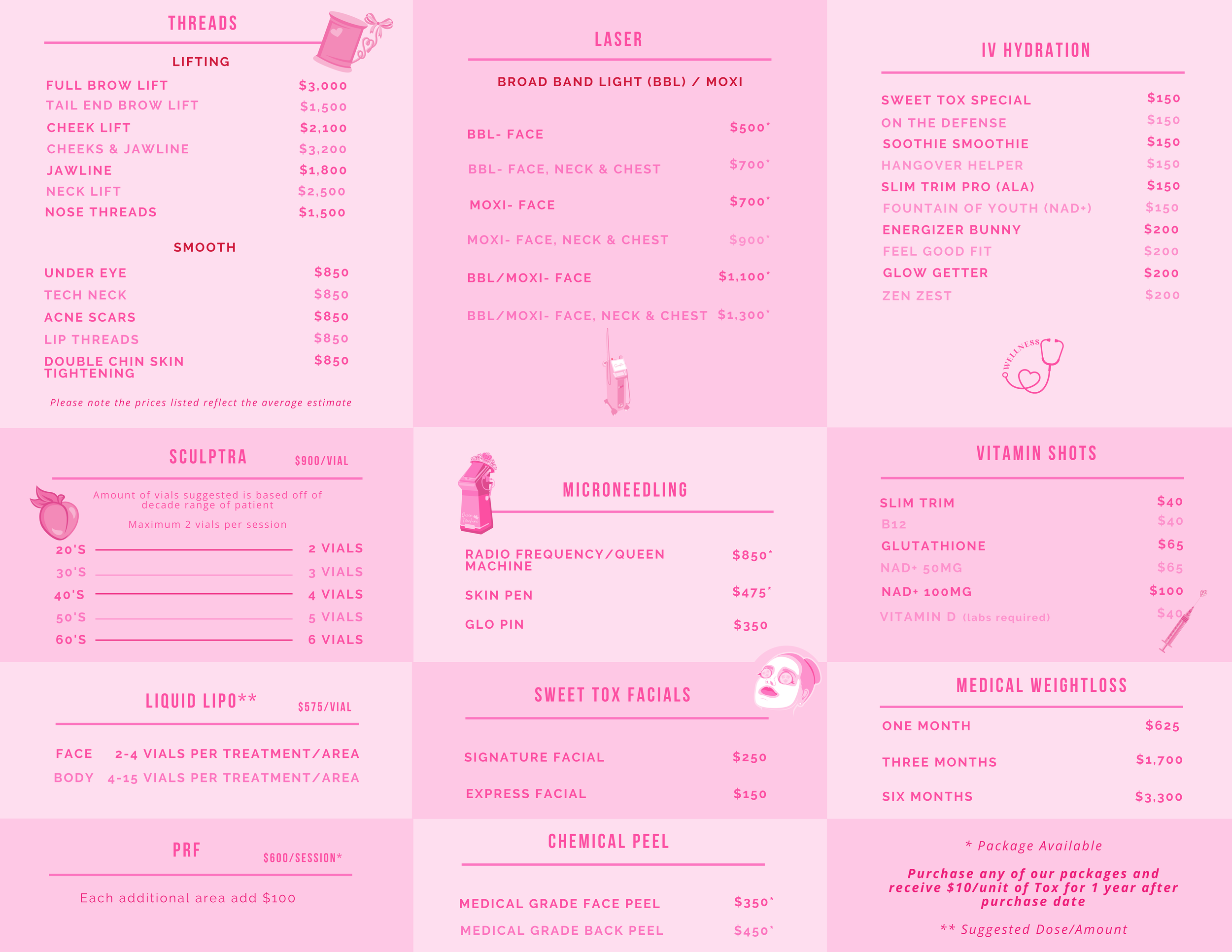 Menu — Sweet Tox