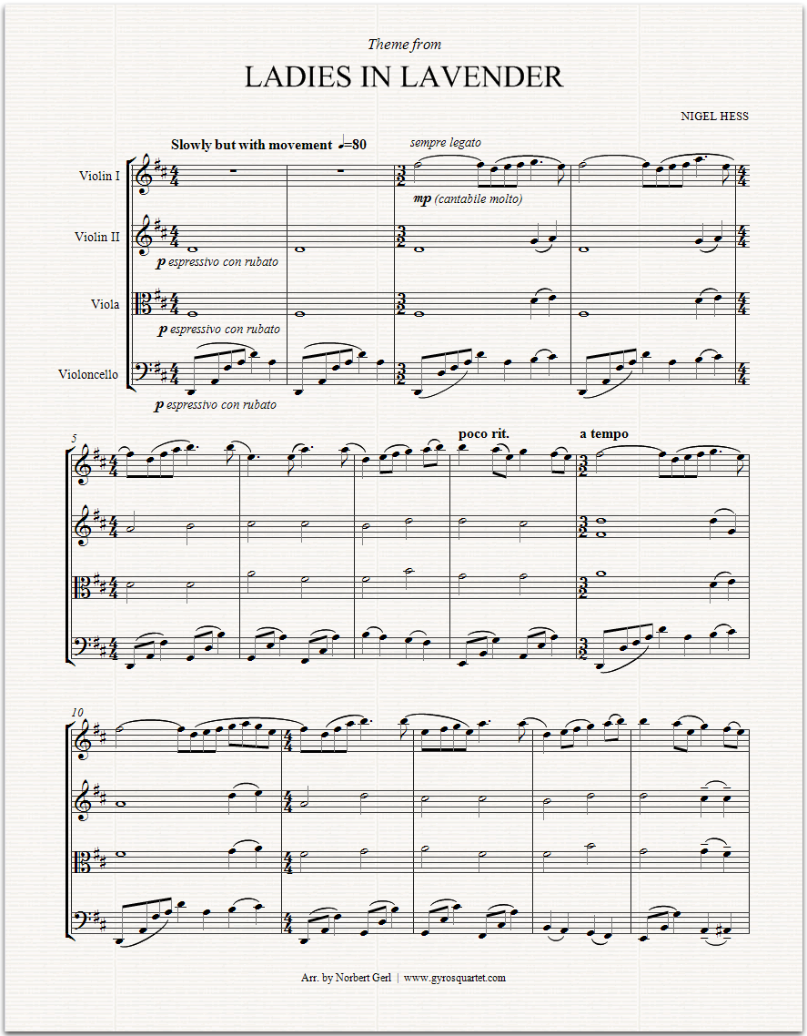 Ladies in Lavender — Gyros String Quartet