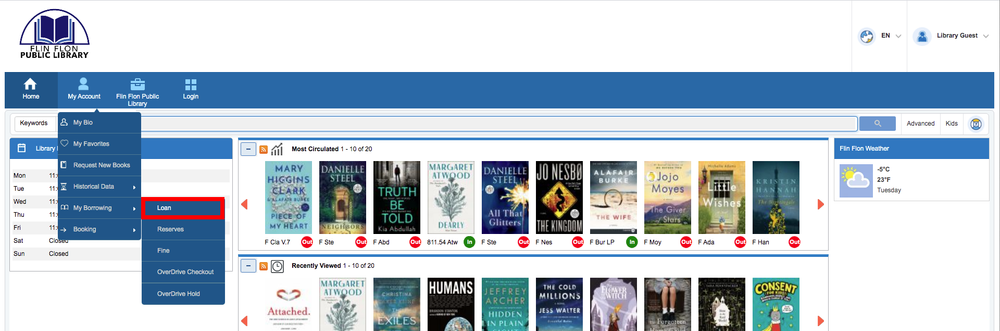 Renew Items — Flin Flon Public Library