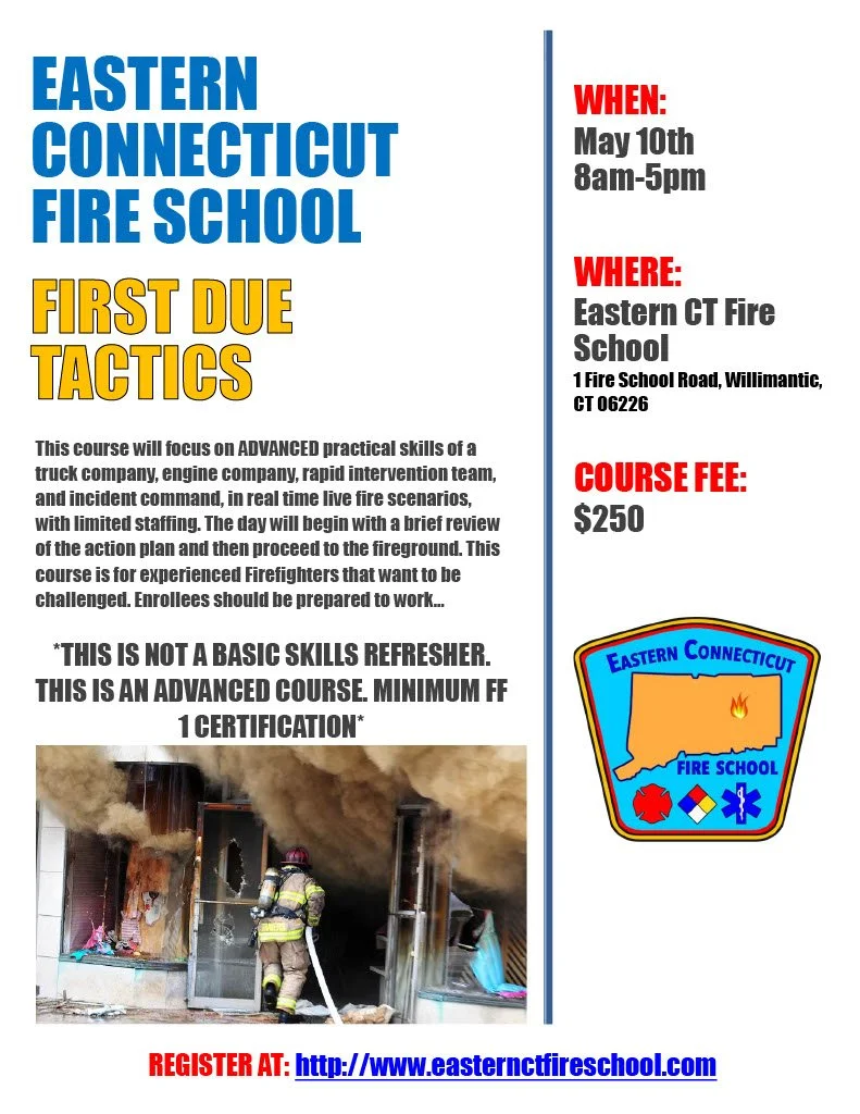 FIRE COURSES — Eastern Connecticut Fire School