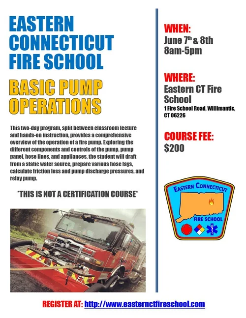 FIRE COURSES — Eastern Connecticut Fire School