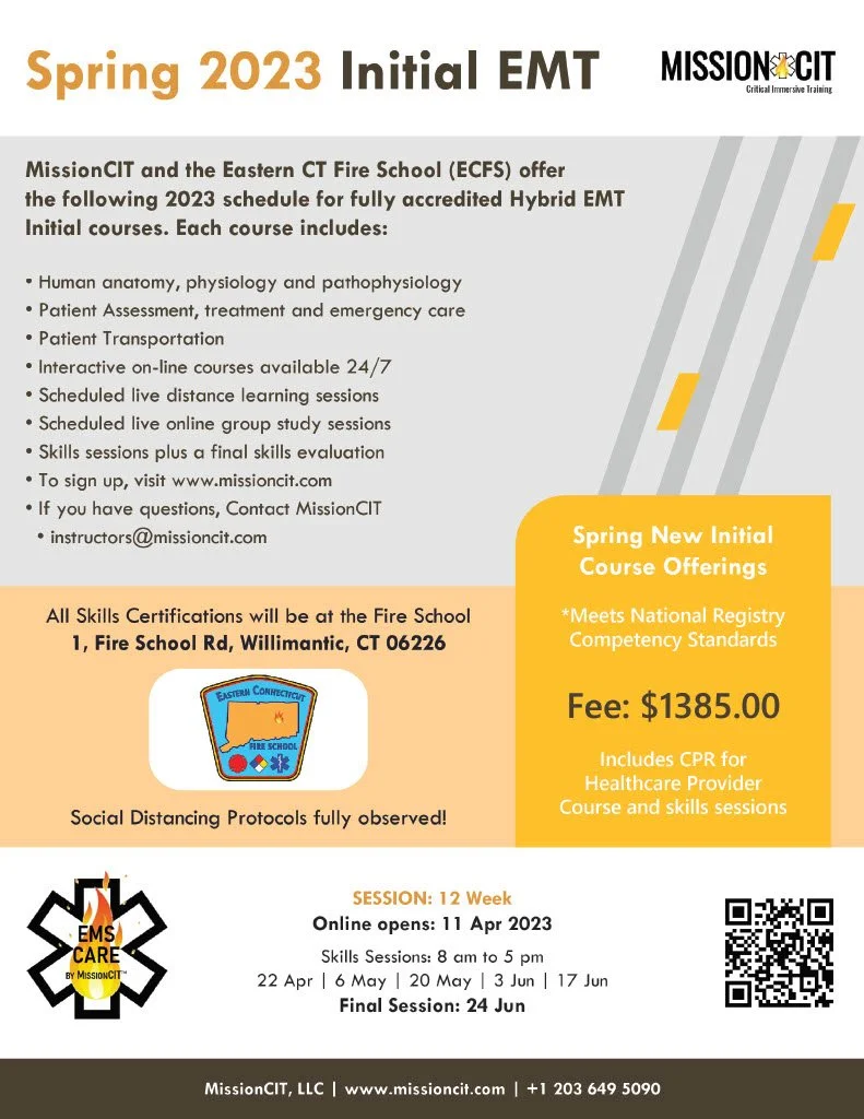 EMS COURSES — Eastern Connecticut Fire School