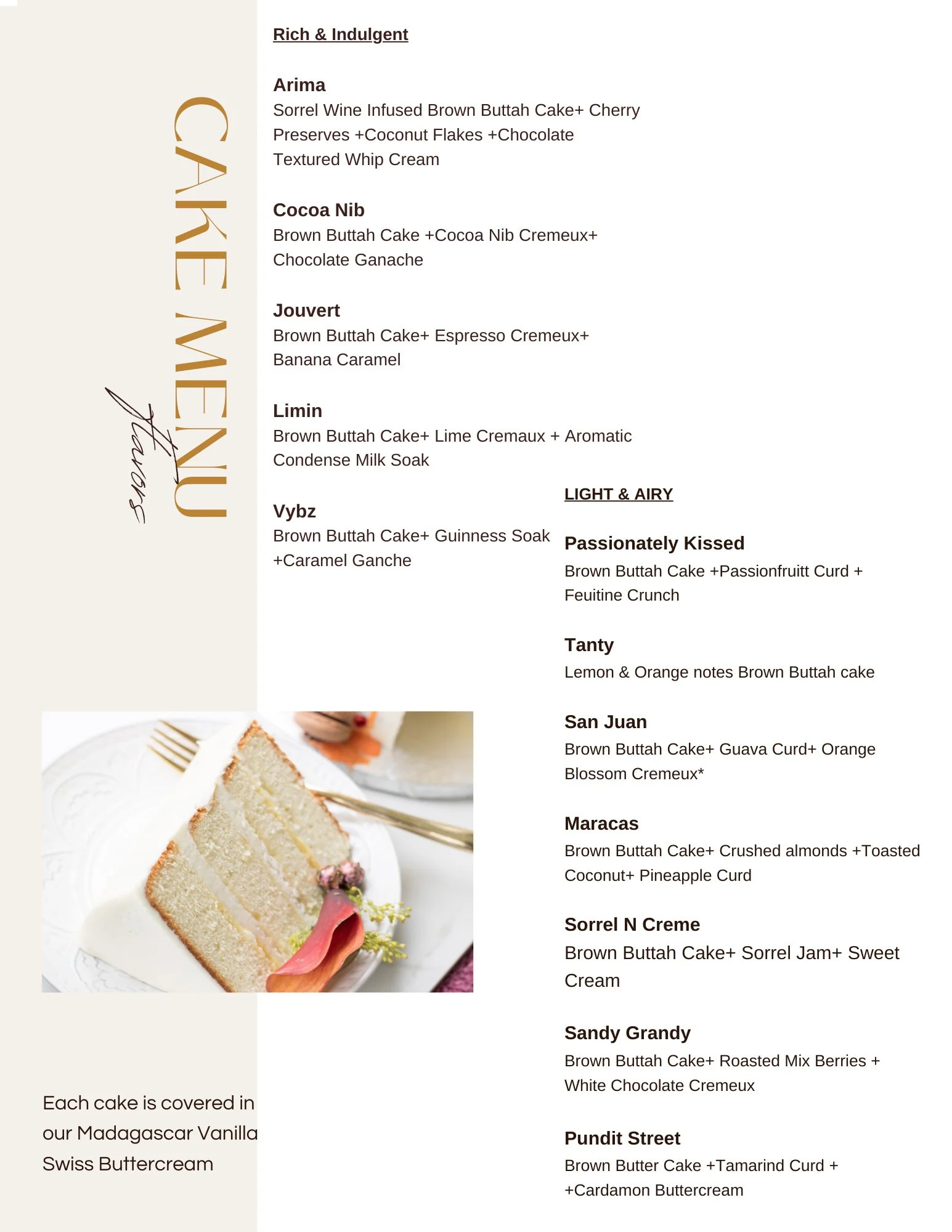 CAKE/CATERING — Brown Buttah