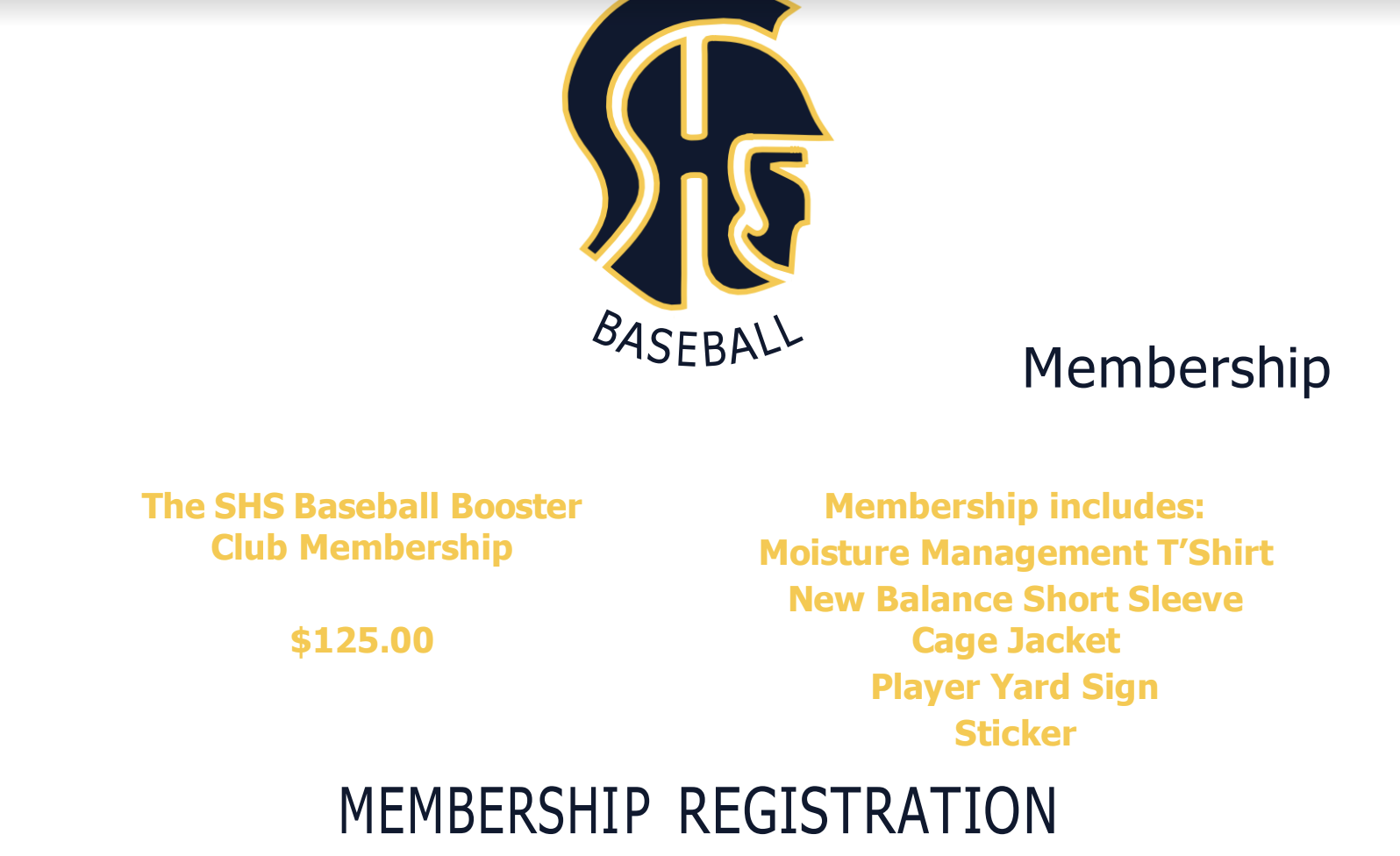 SHS BASEBALL STORE — Simsbury High School Baseball