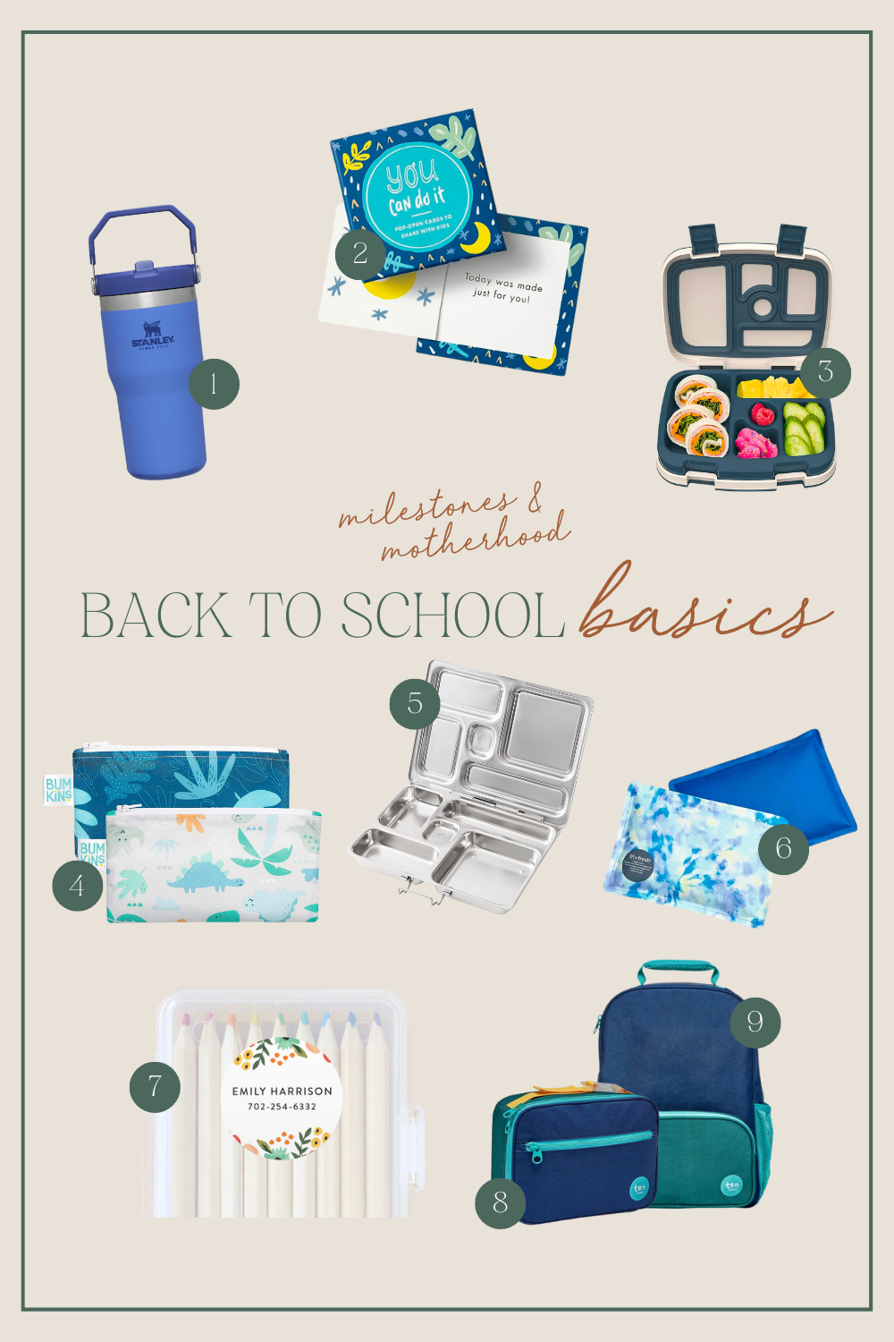 Back to School Basics — Milestones & Motherhood