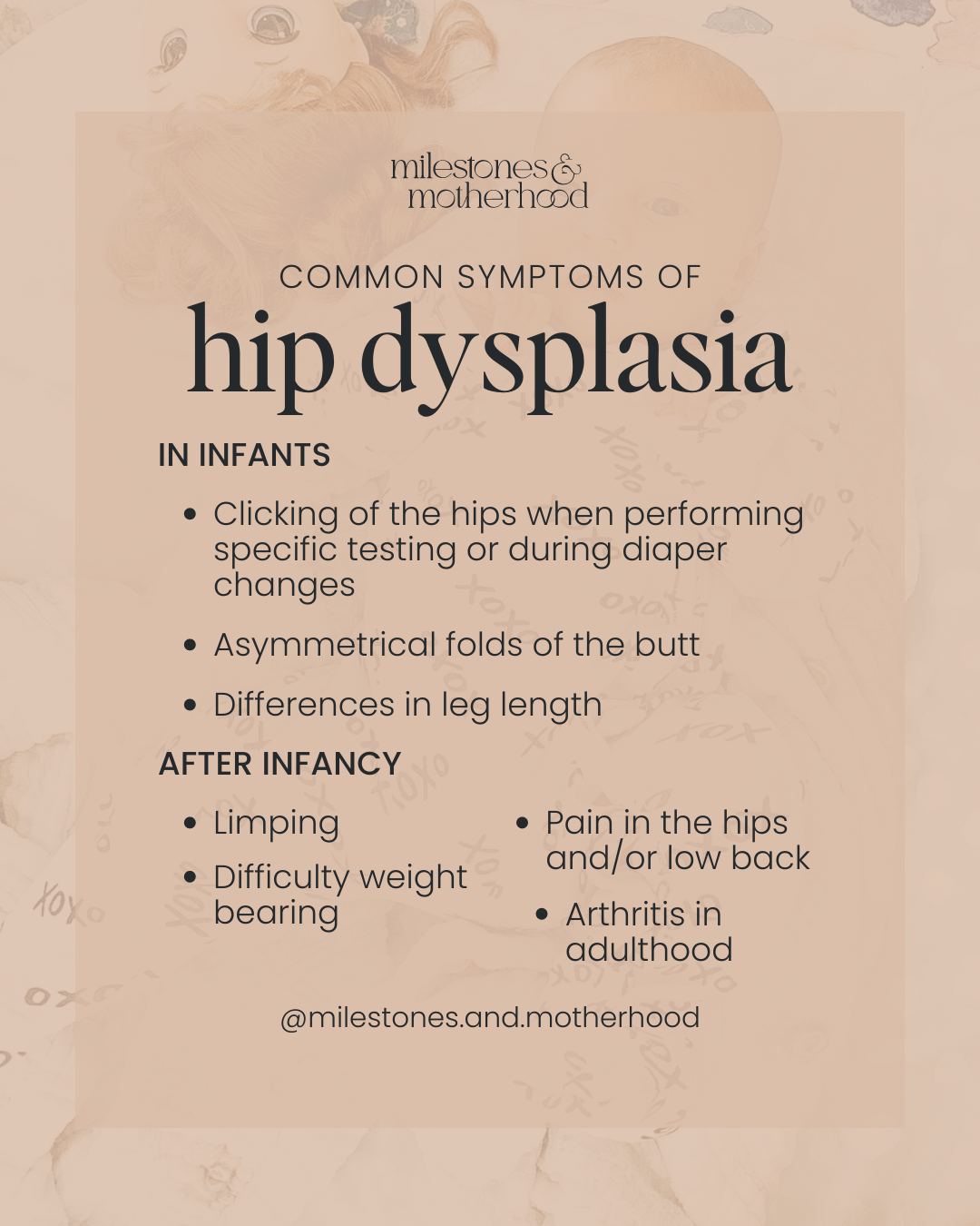 Hip Dysplasia 101 — Milestones & Motherhood