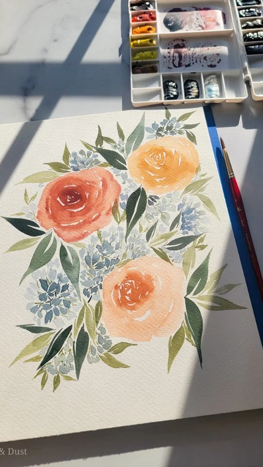 Basic Watercolor Brushstrokes — Dots & Dust