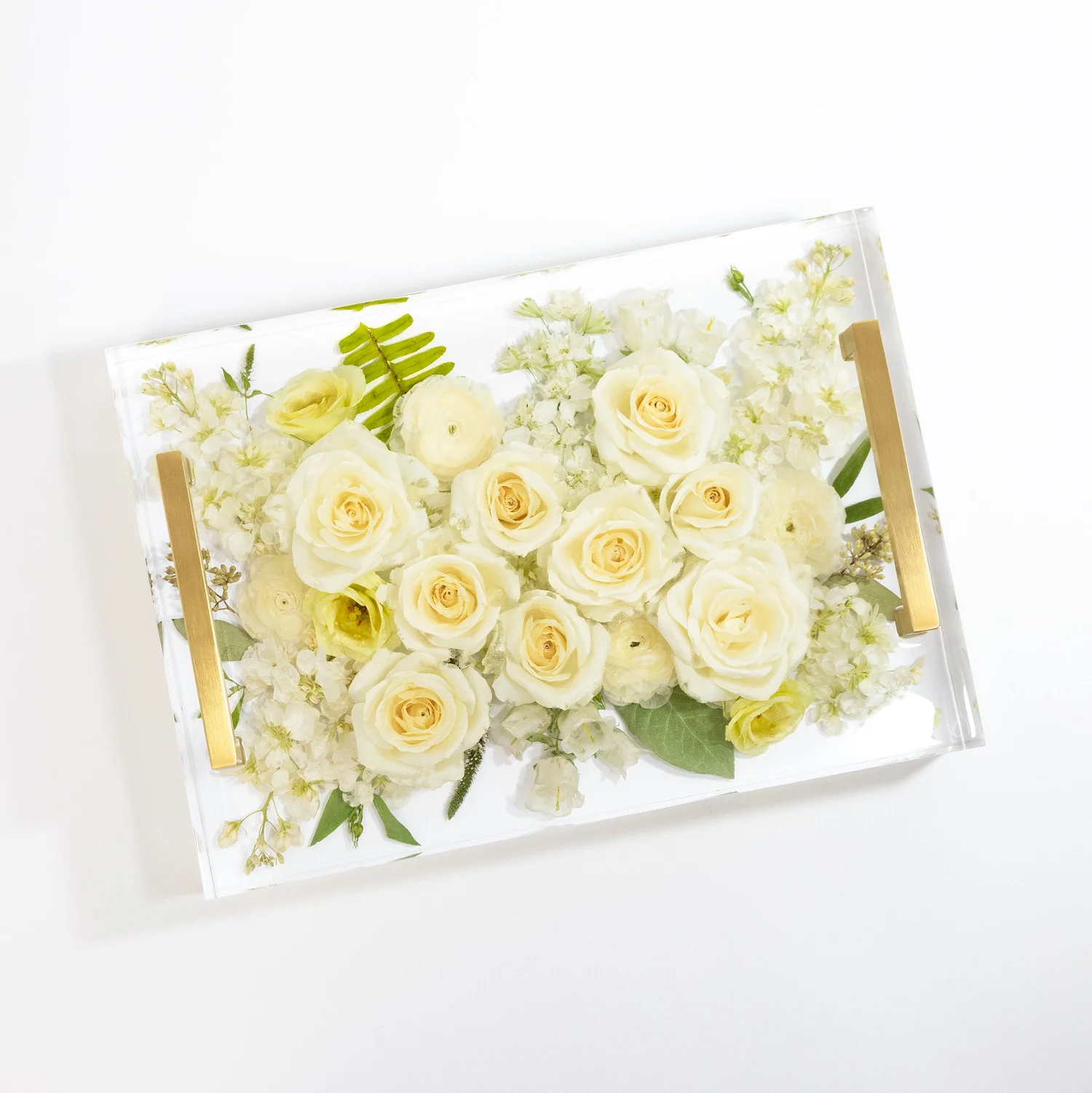 Elevated Round Tray Bouquet Artwork | Floral resin keepsakes — Honeybee ...