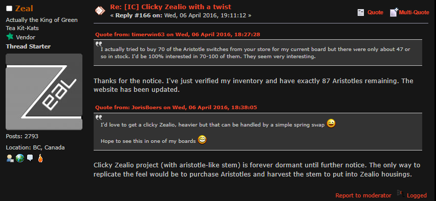 Zeal 3-in-1 Clickiez Switch Review — ThereminGoat's Switches