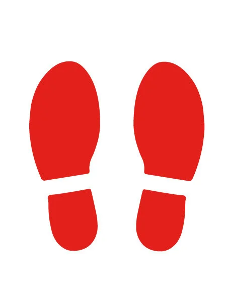 Red Shoe Footprints