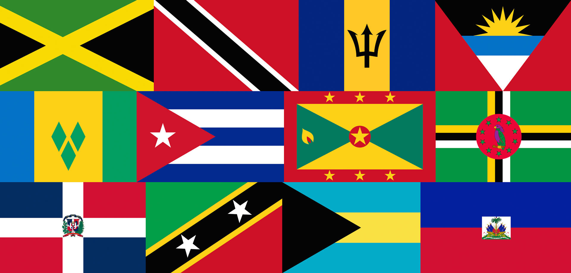 Caribbean Flags With Names