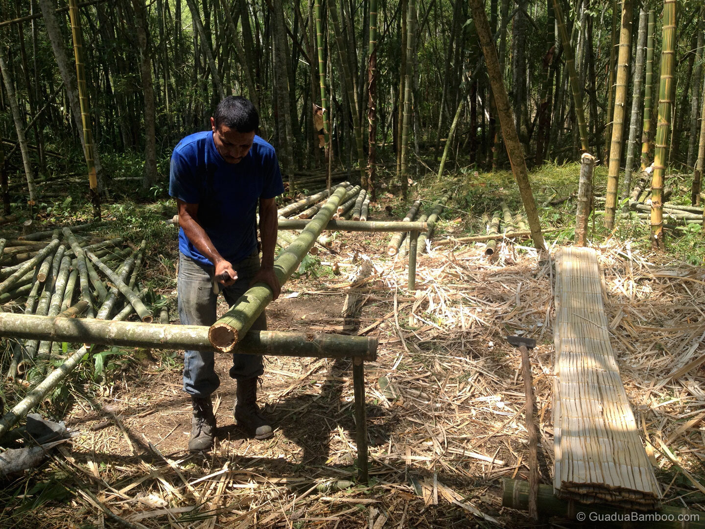 Flattened Bamboo Mats Wholesale