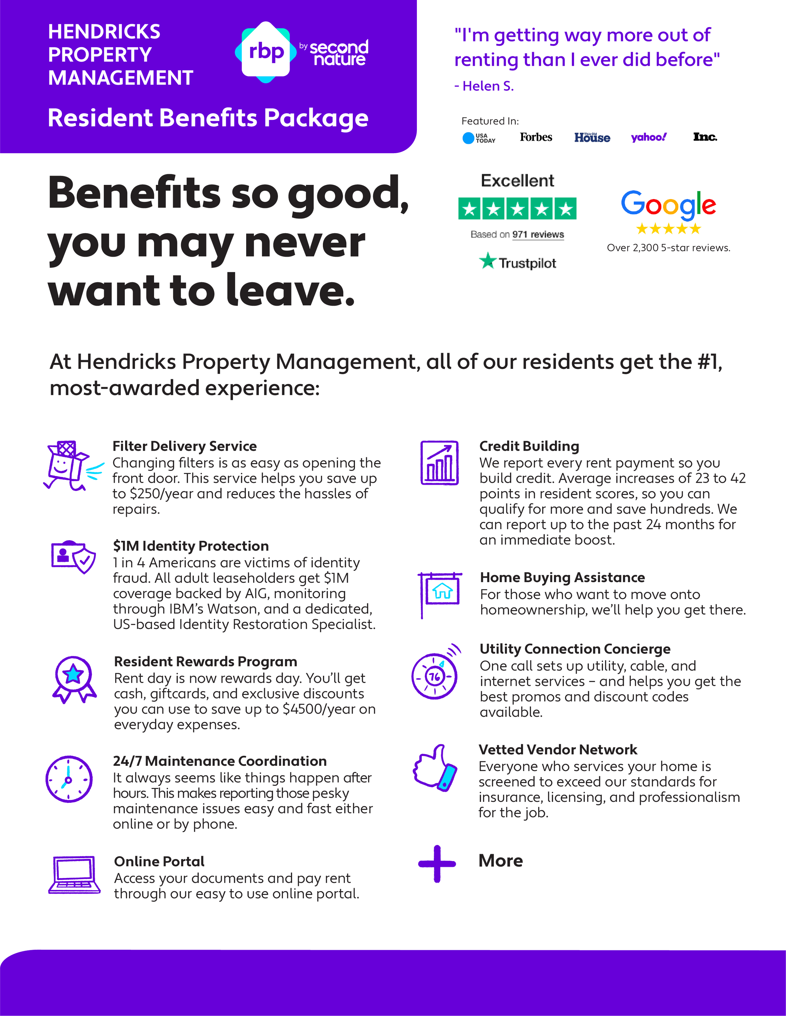 Resident Benefits Package Hendricks Property Management