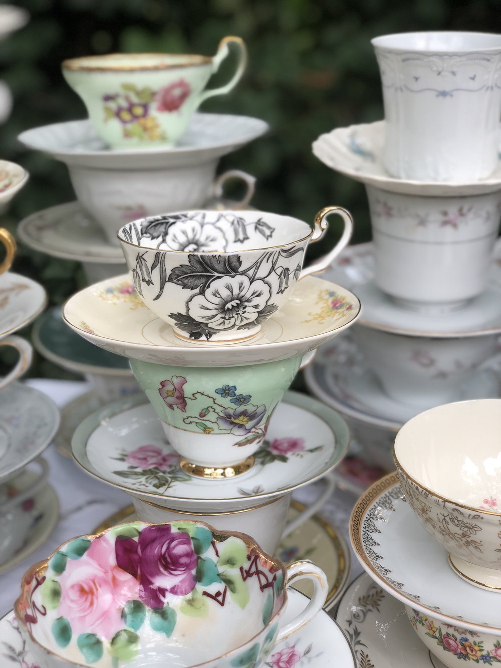 Mix and Match Vintage Tea Cup Saucer The Wedding Plate