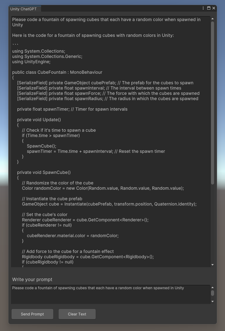 Introducing Unity ChatGPT - a tool to access ChatGPT from within Unity. — NOTIONTHEORY