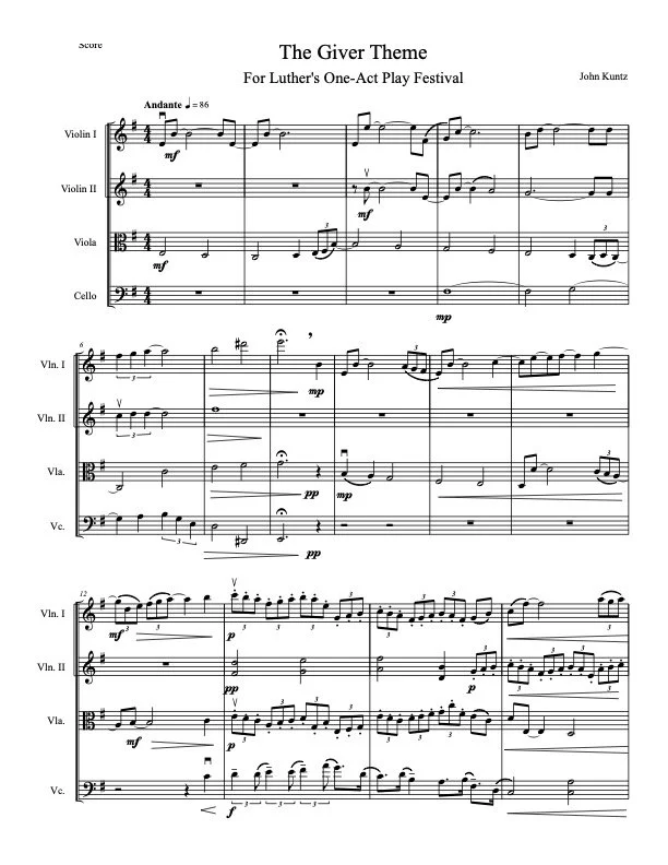 The Giver Theme — John Kuntz Music