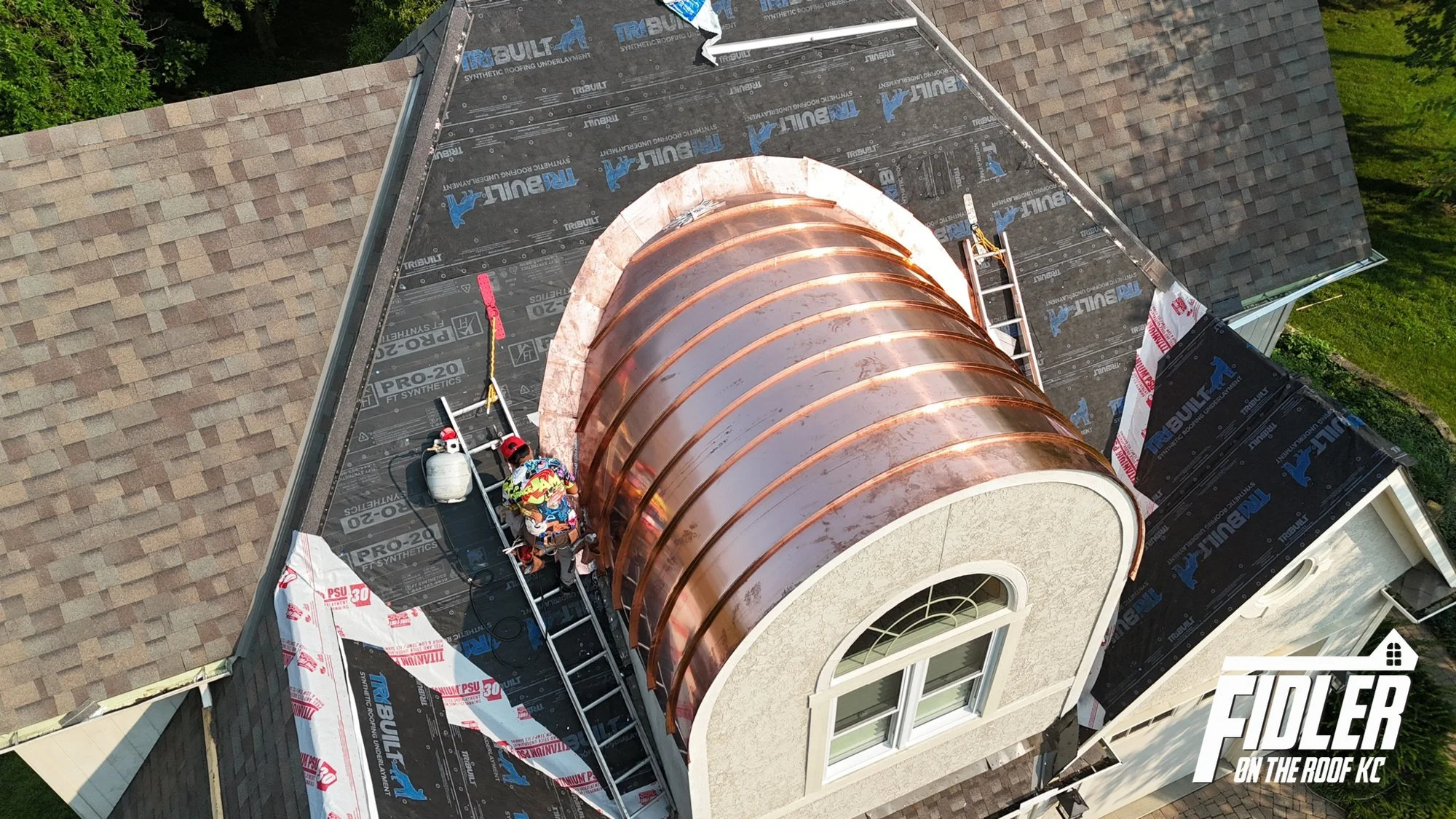 Copper Roofing Created on Site by Fidler on the Roof KC — Fidler on the ...