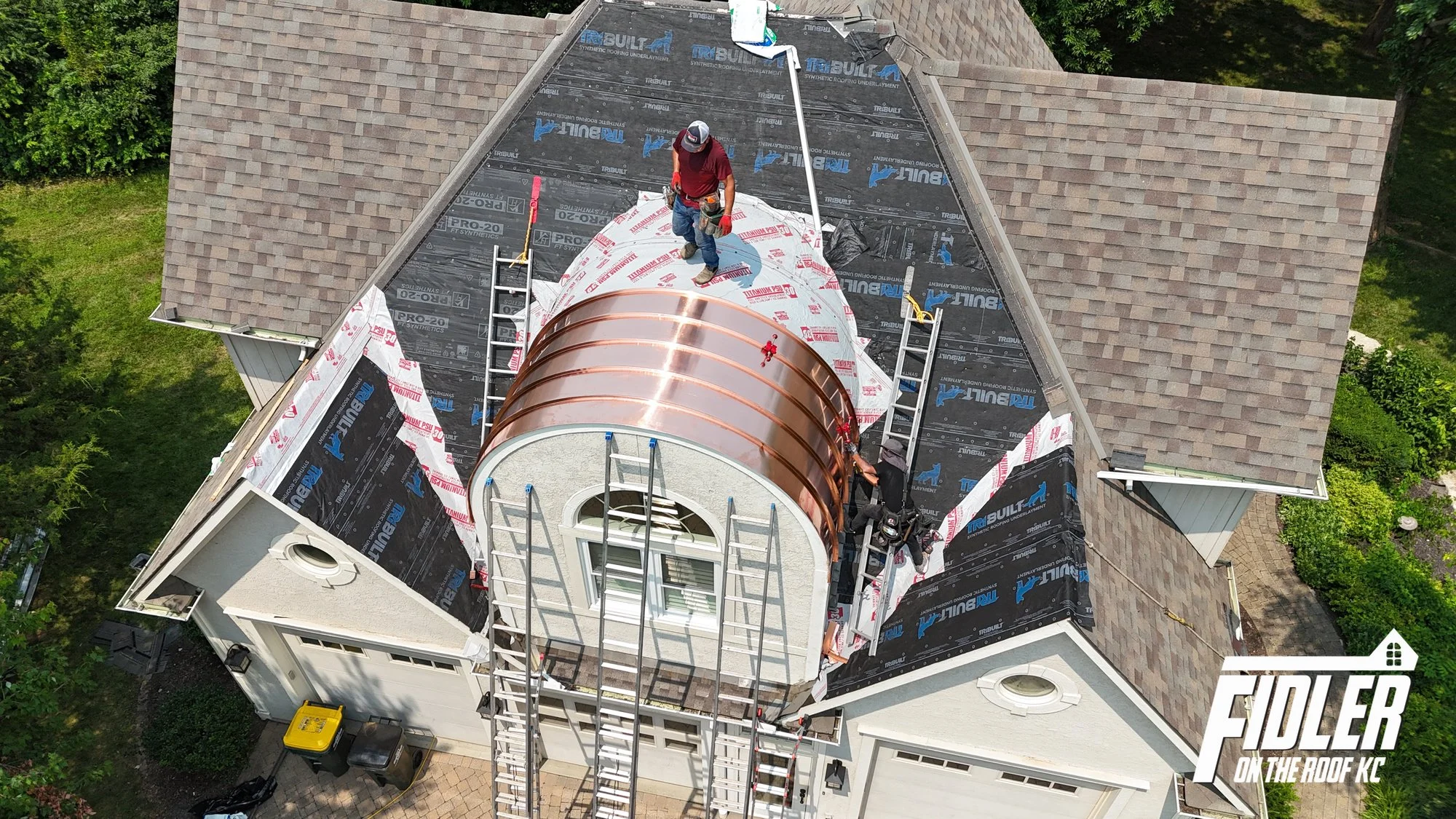 Copper Roofing Created on Site by Fidler on the Roof KC — Fidler on the ...