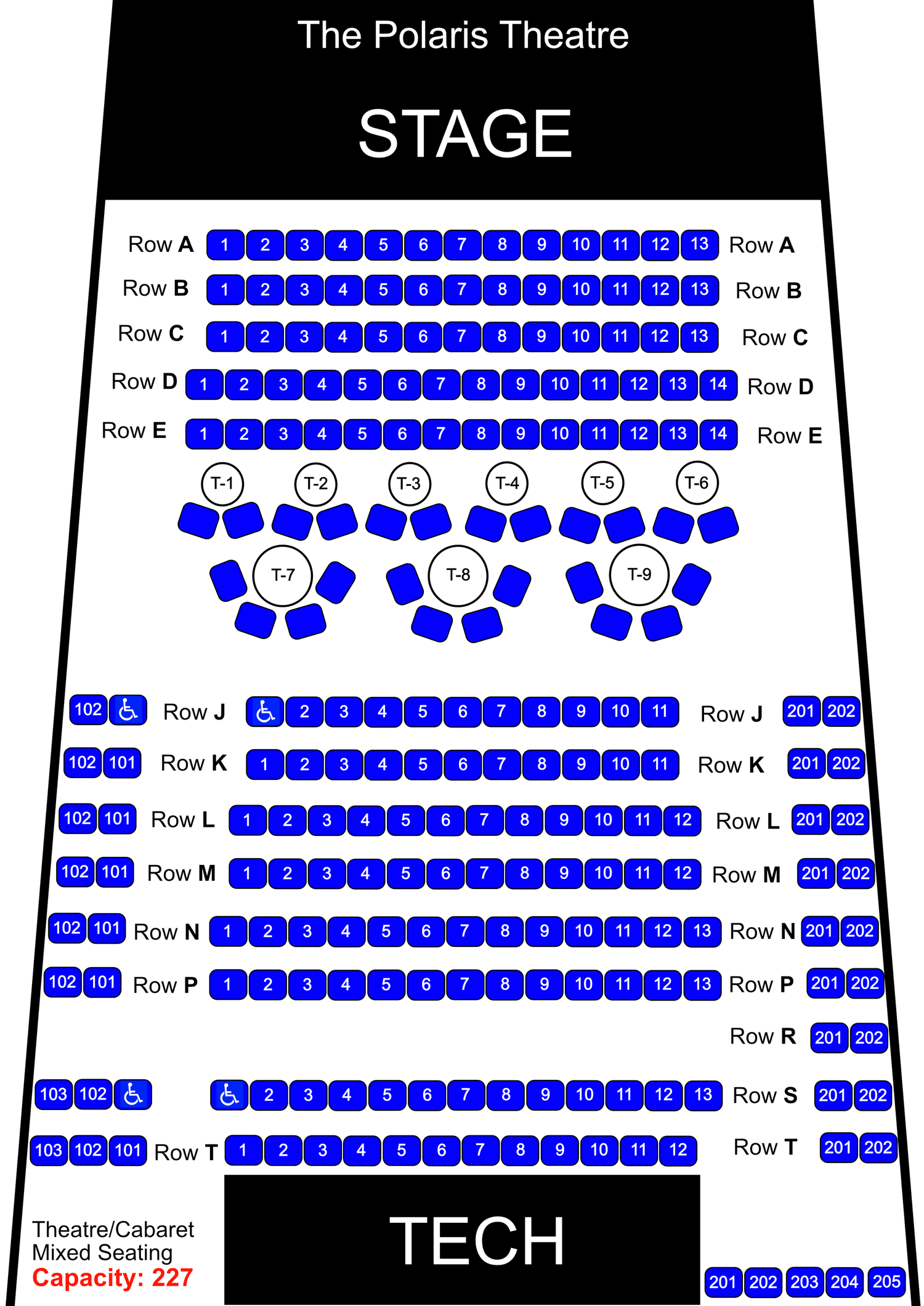Seating Charts — The Polaris Theatre