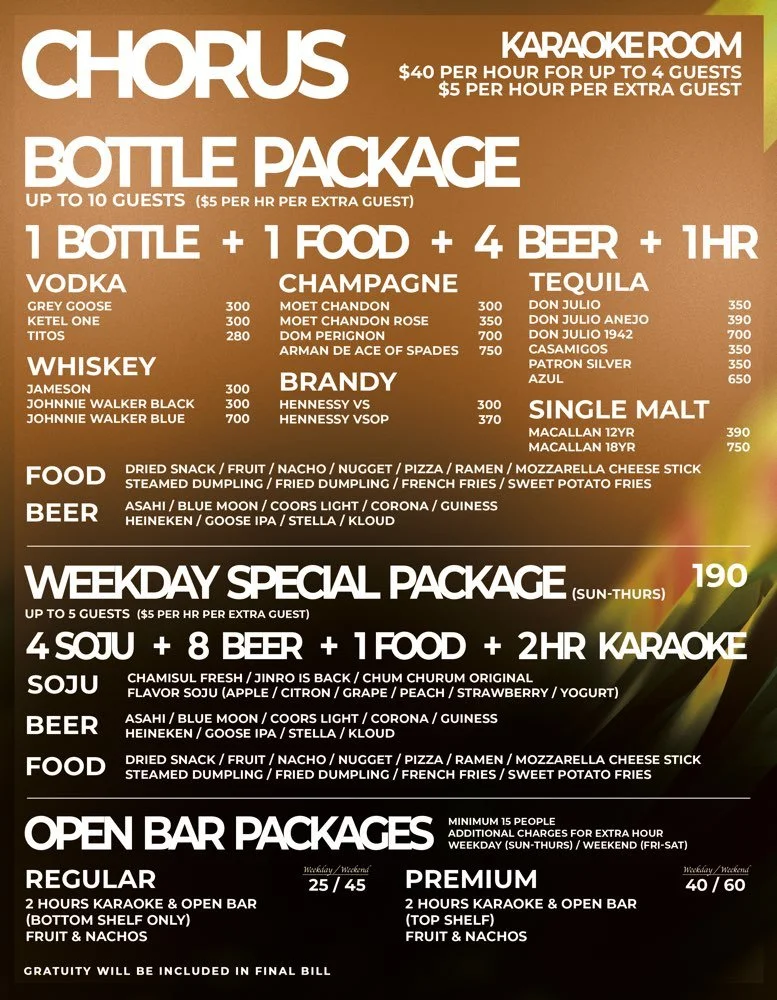 Menu 1 — Chorus Karaoke