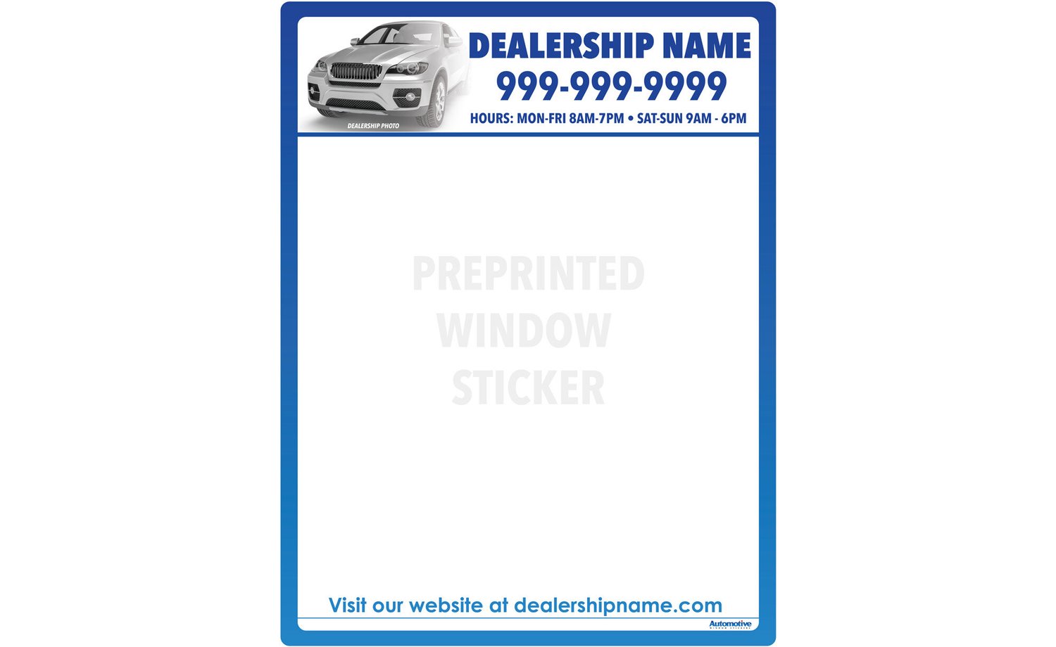 Automotive Window Stickers