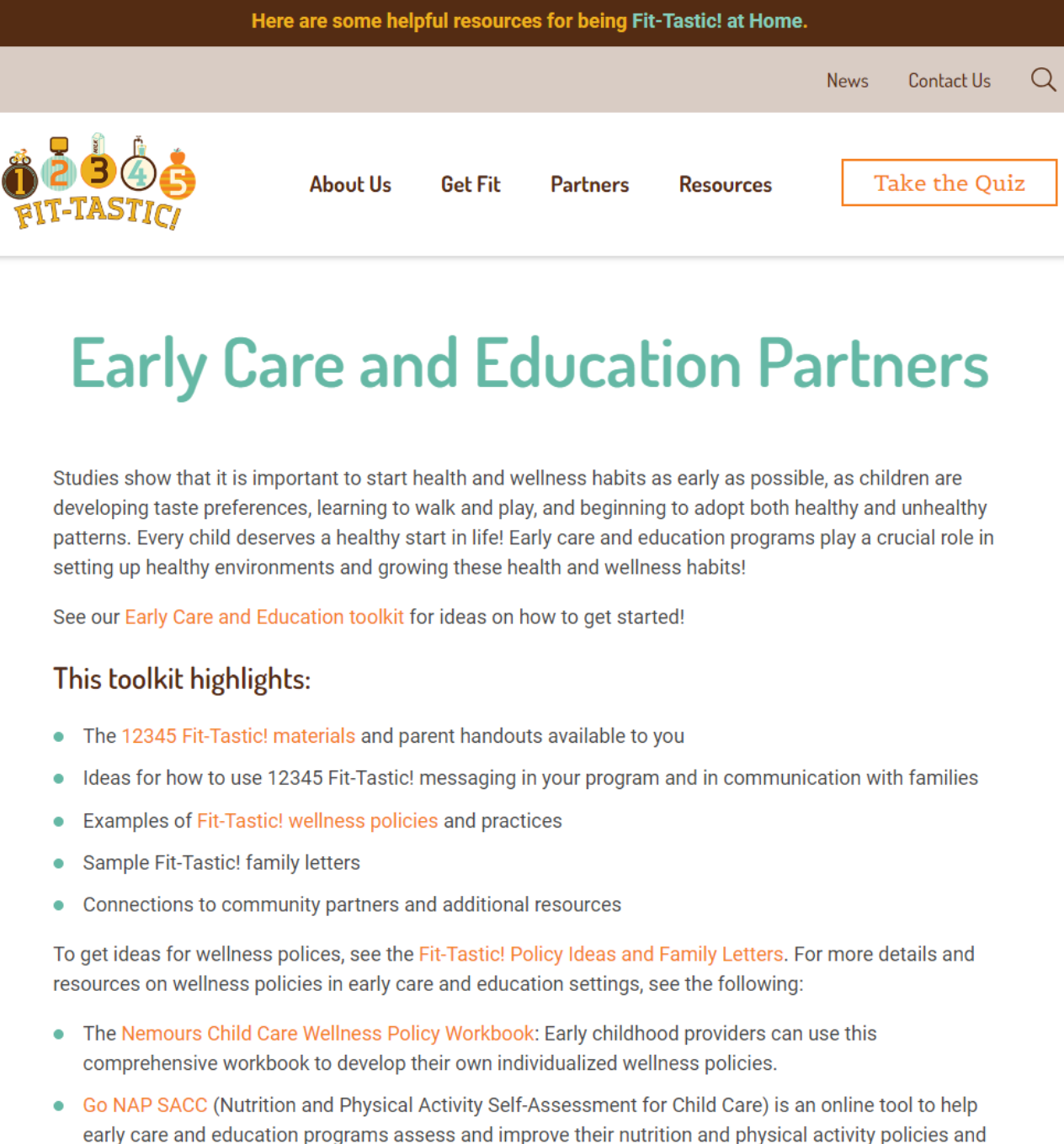Early Childhood Resources — KCPA Plan