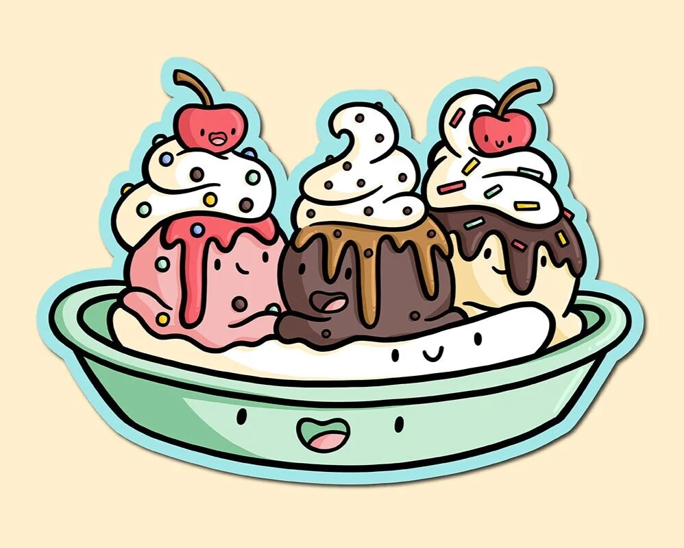 Banana Split Drawing