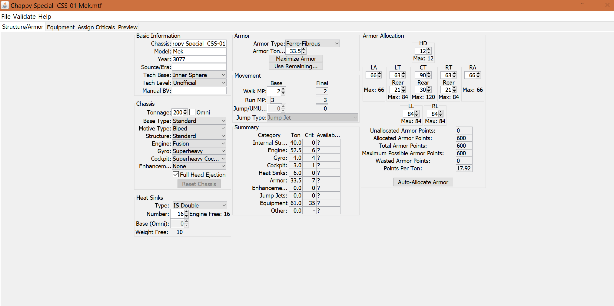 Megamek — Helm Memory Core