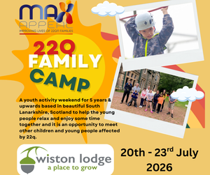 Scottish families 22q family camp. Wiston Lodge — Max Appeal