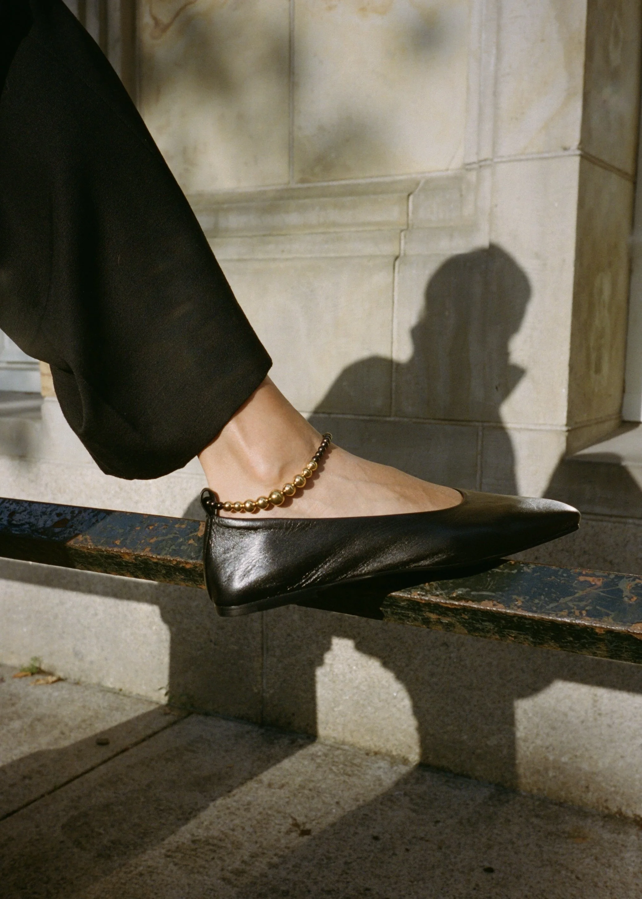 Peach Eleonora metal toe-cap slingback — MARIA LUCA