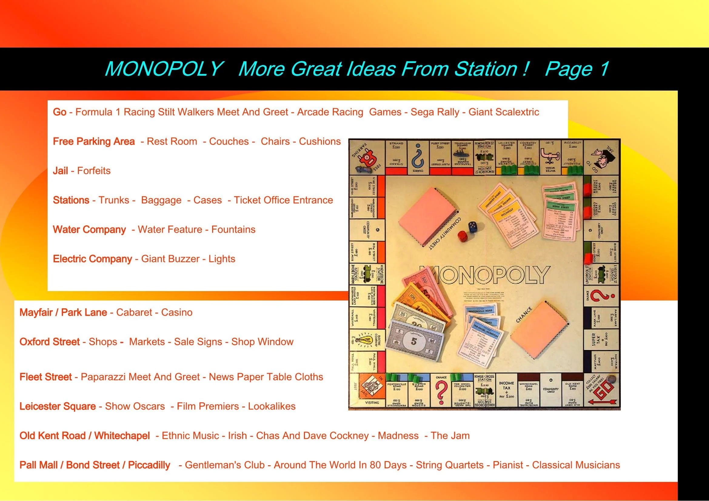 MONOPOLY — station entertainment