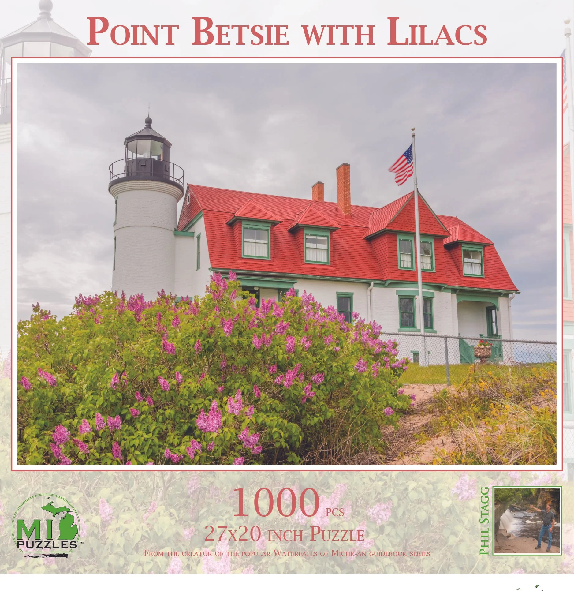 Lilacs in Bloom at Point Betsie Lighthouse — MI Puzzles by Phil Stagg ...
