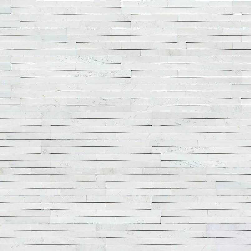 Cosmic White 3D Wave 6x24 Stack Stone — STONE AVENUE