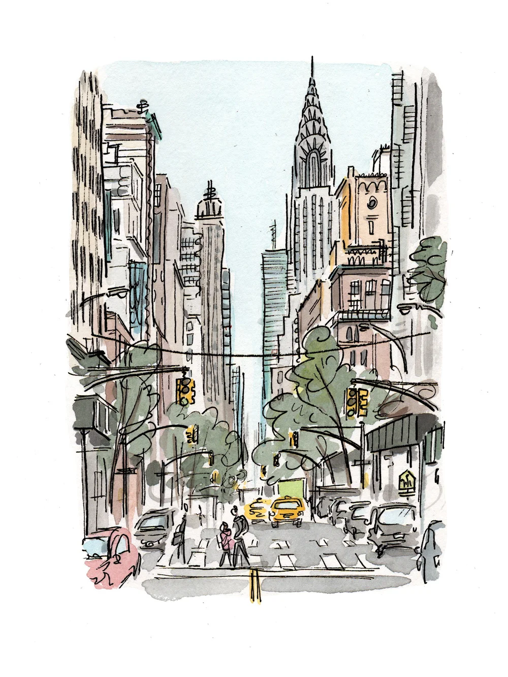 Chrysler Building Line Drawing