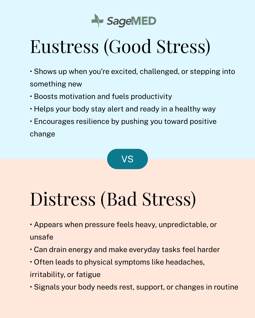 Eustress vs Distress: Good and Bad Stress Guide — SageMED