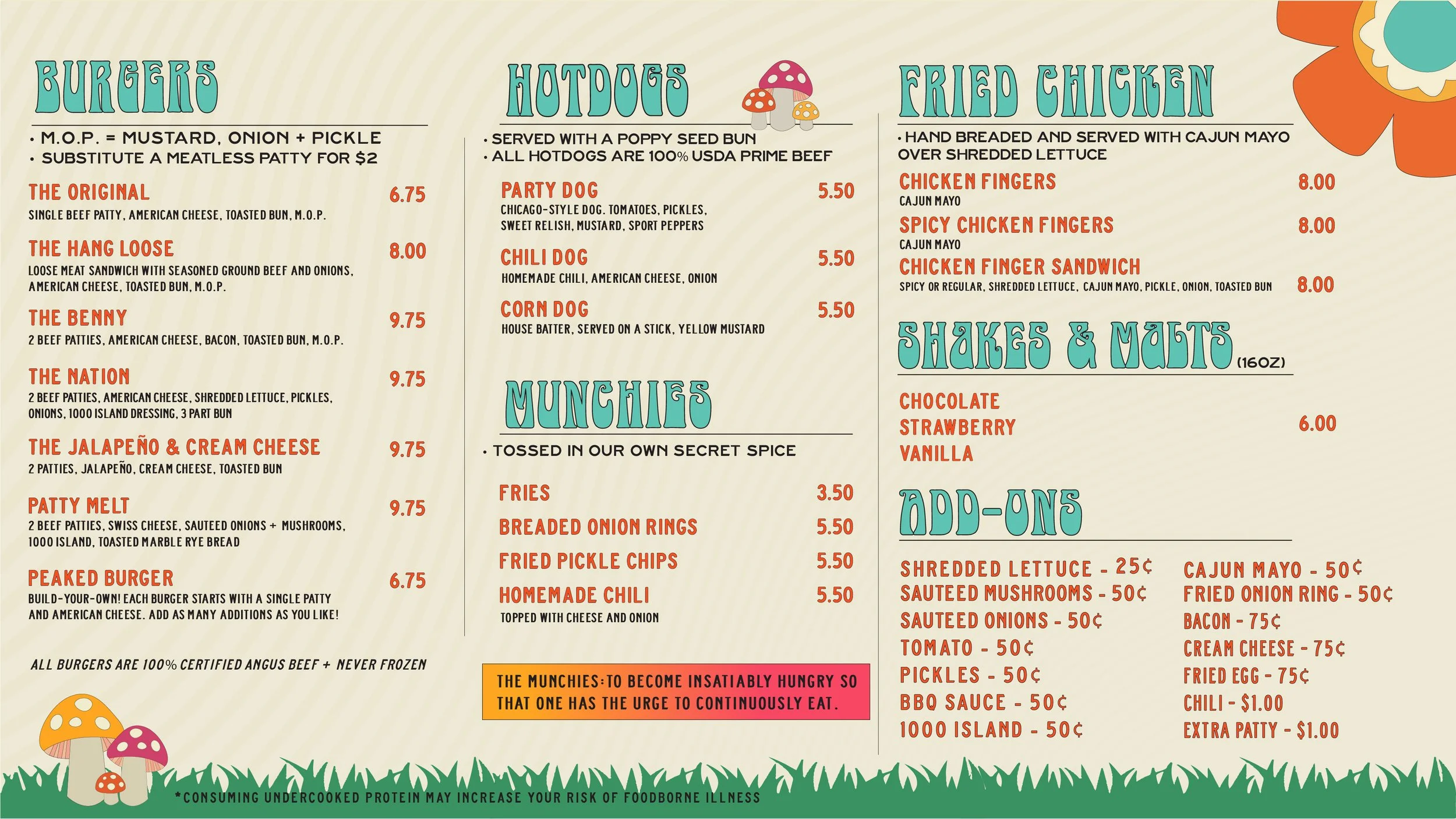 Menu — Cheeseburgers - A Takeout Joint
