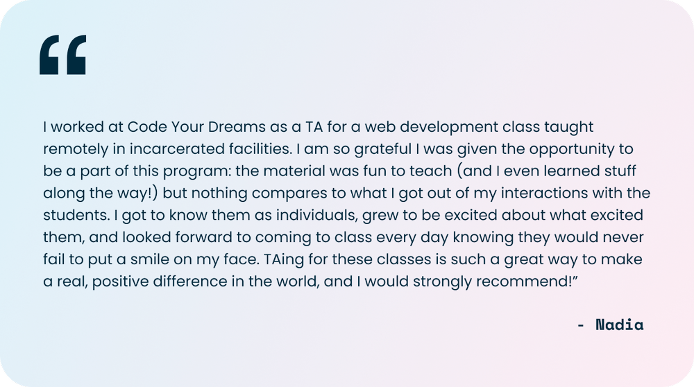 Volunteer — Code Your Dreams