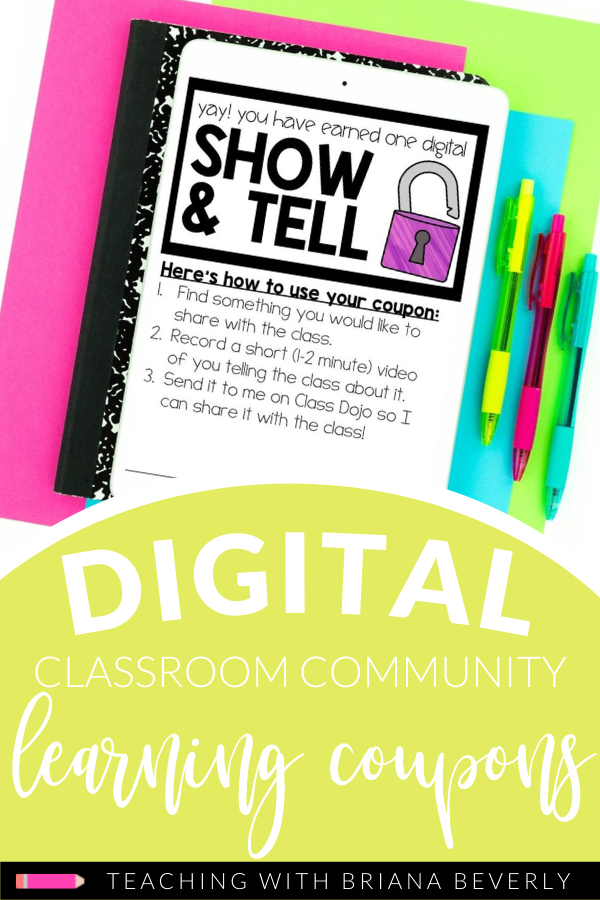 Digital Reward Coupons for Distance Learning — Teaching With Briana Beverly